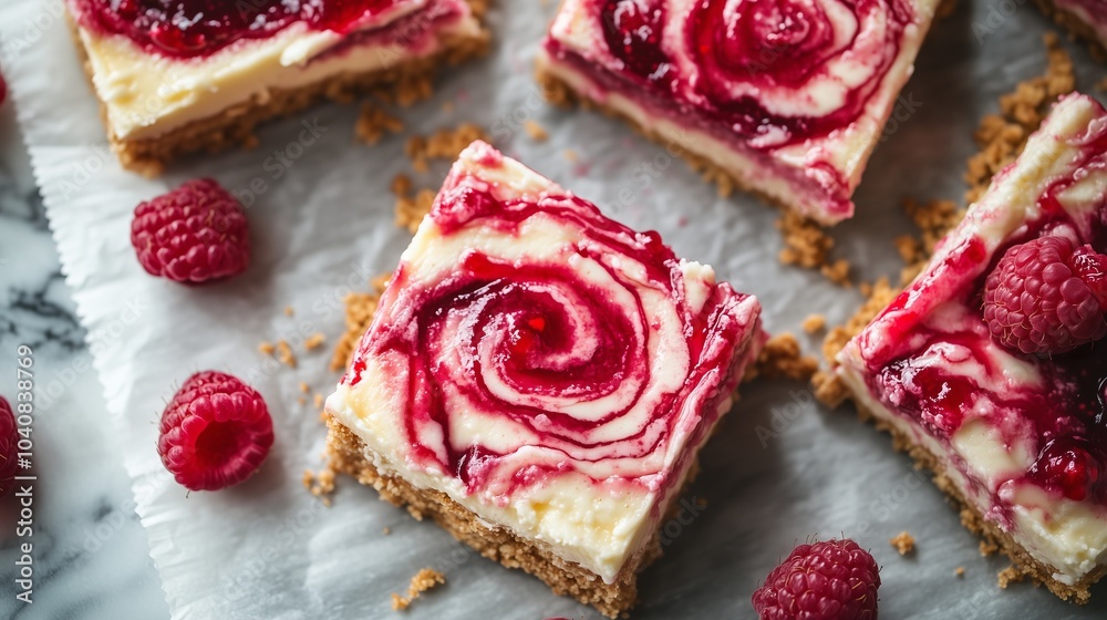 RNO-writing's photograph shows a raspberry cream cheese bar with a ...