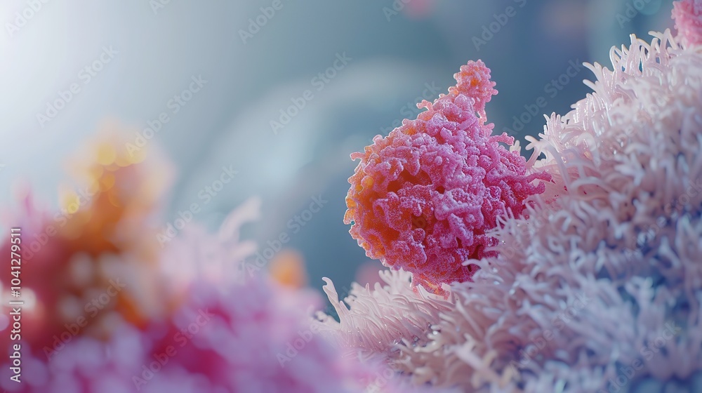 Microscopic view of a cell undergoing apoptosis, nucleus shrinking and ...