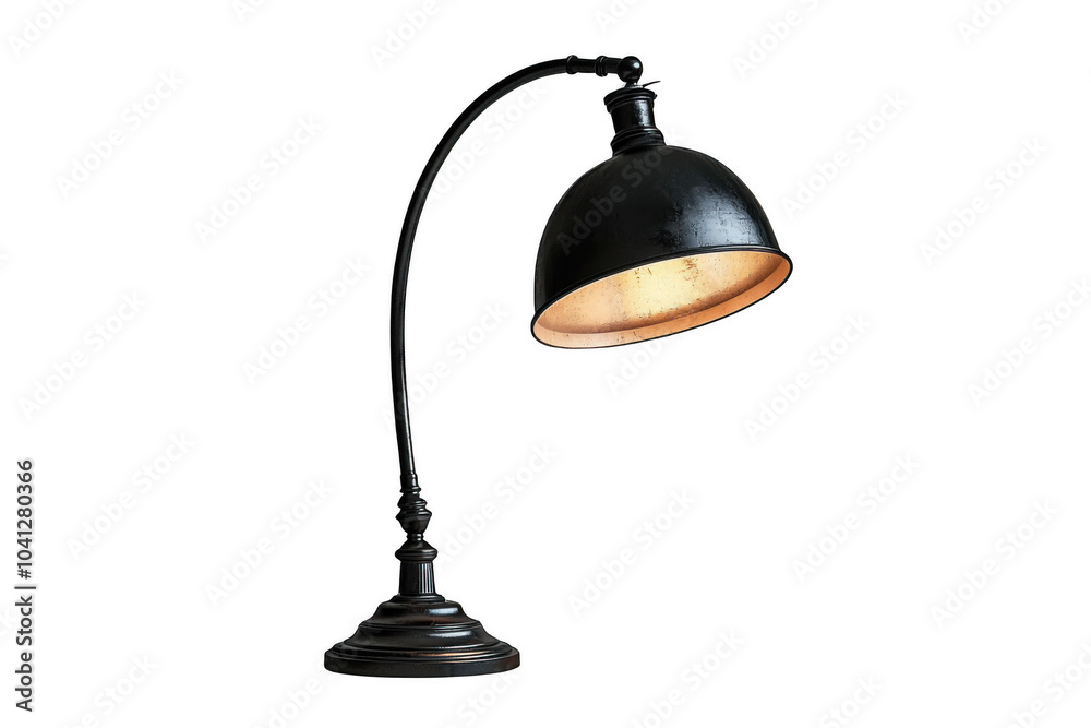 Litted Black arc lamp isolated on transparent background, png file, no ...