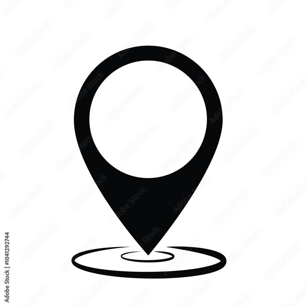 location icon. Deep location pin. simple design style. Travel ...