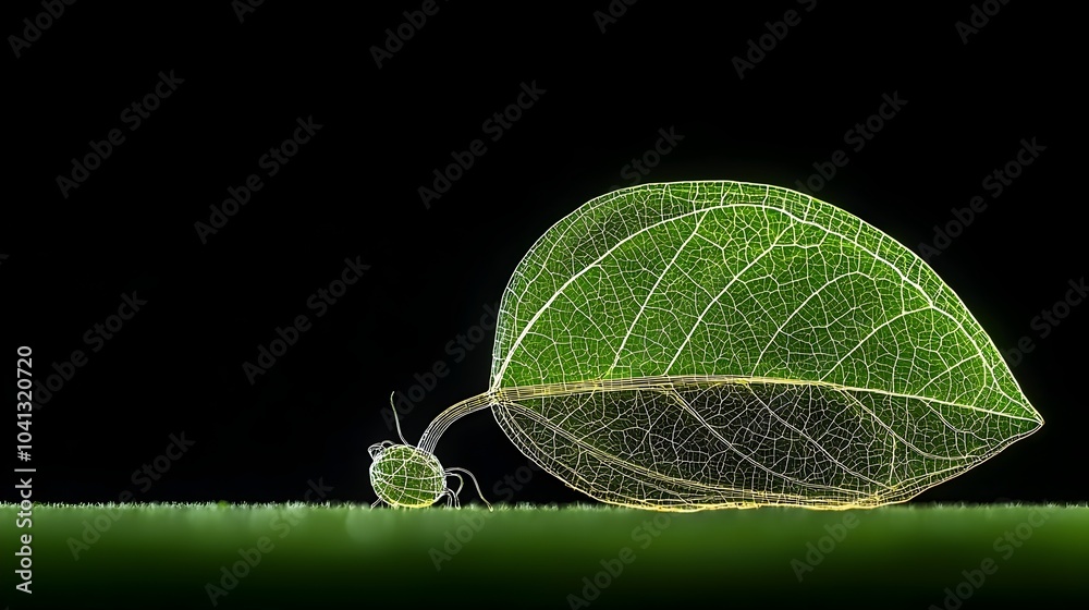 Glowing mesh visualization depicting the intricate process of ...