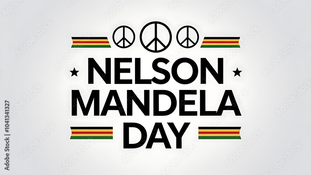 Nelson Mandela Day Graphic with Peace Symbols and Zimbabwean Flags ...