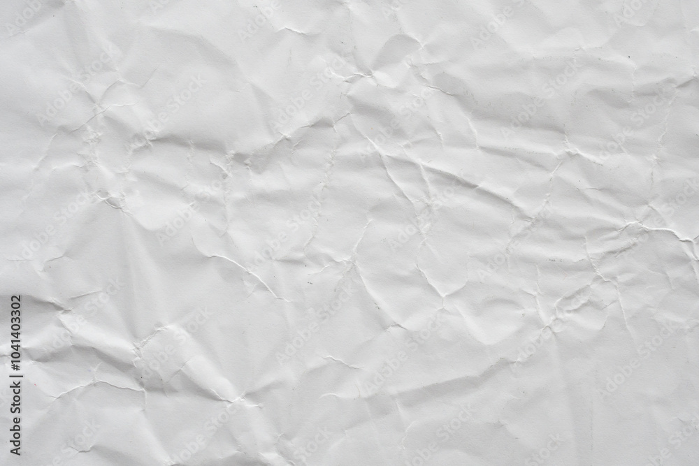 Abstract white crumpled and creased recycle paper texture background ...