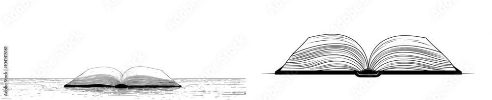 Continually drawn line art modern education and knowledge sketch ...
