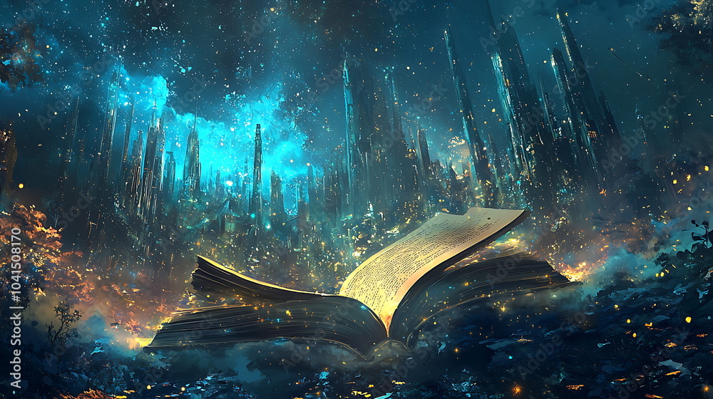Unlocking the secrets of a magical world an open book revealing ...