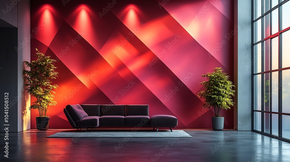 Bold magenta tech wall with dynamic diamond textures and a subtle sheen ...