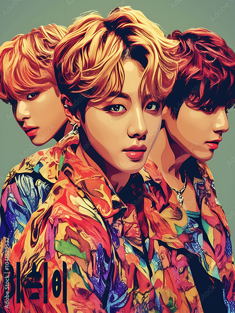 K-pop idol illustration Stock Illustration | Adobe Stock