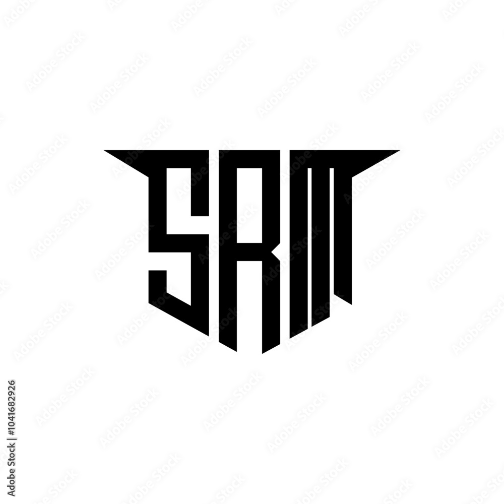SRM letter logo design with white background in illustrator, vector ...