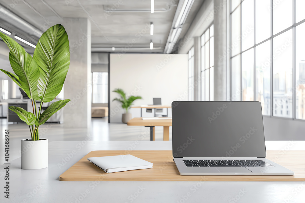 Bright and airy coworking space a modern hub for collaboration and ...