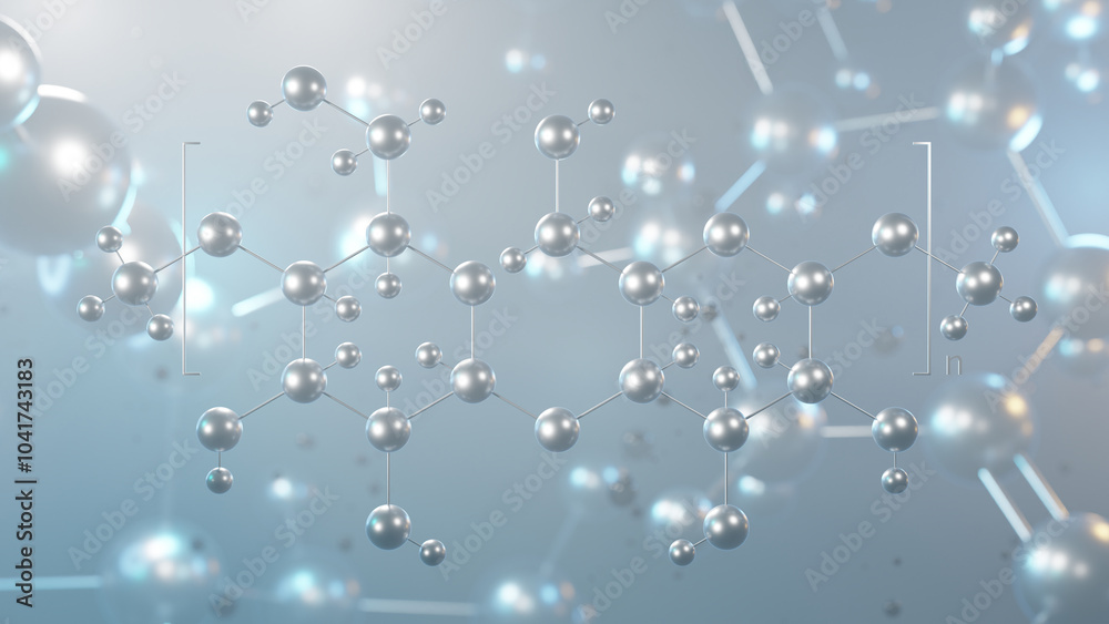 amylose molecular structure, 3d model molecule, polysaccharide ...