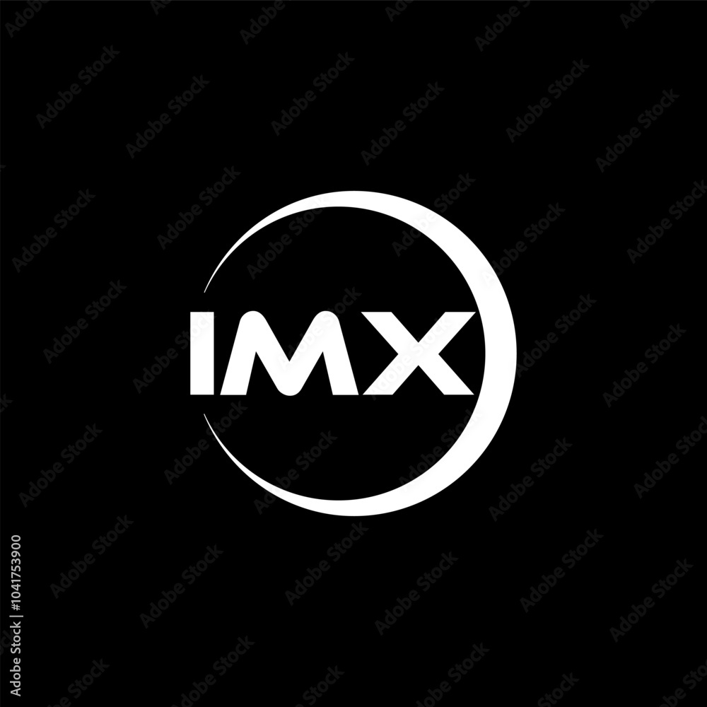 IMX letter logo design with white background in illustrator, vector ...