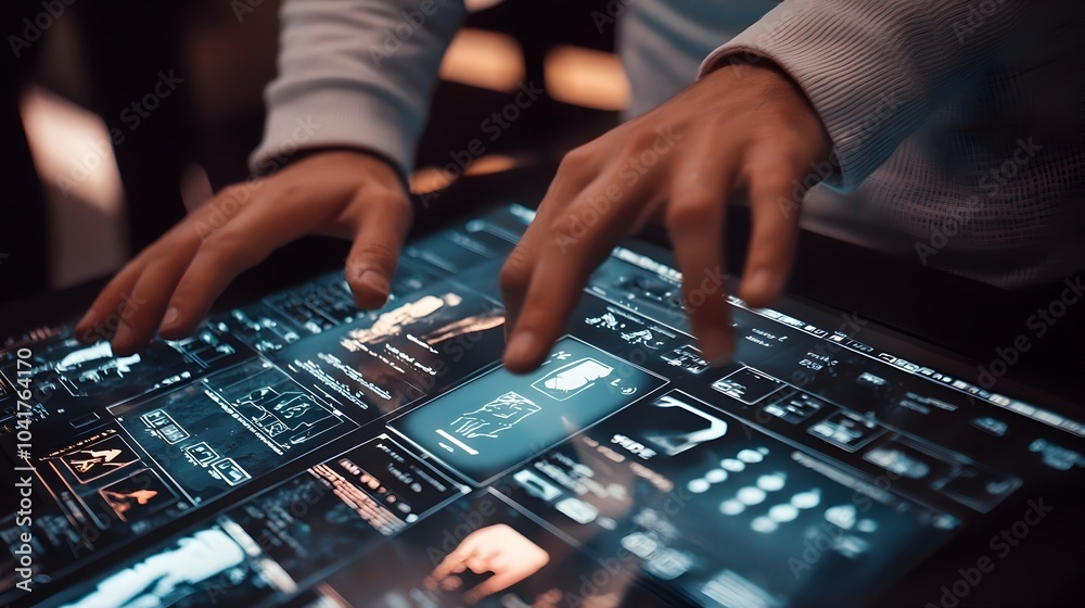Futuristic and interactive holographic board game featuring animated ...