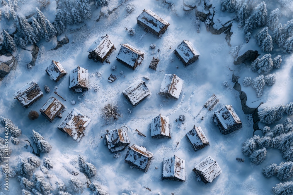 DnD Battlemap Arctic Base Map: A detailed battle map set in the Arctic ...