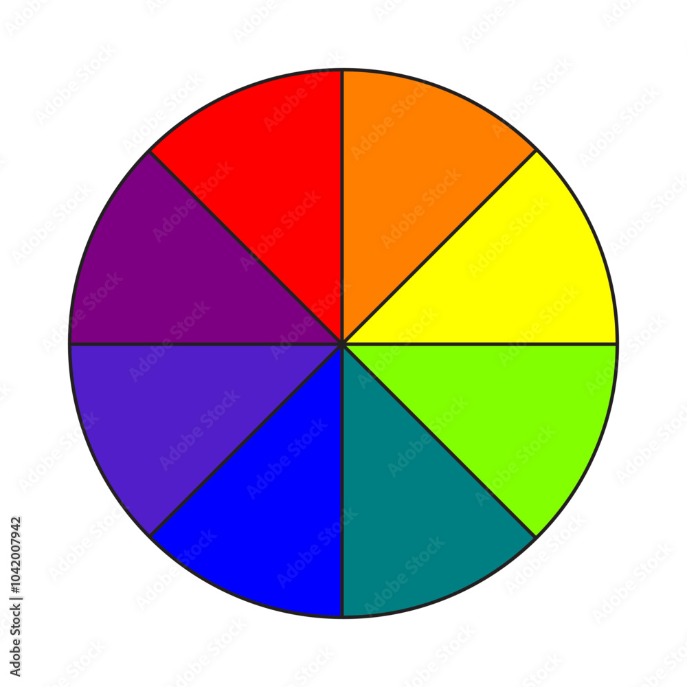 Color Wheel guide. RGB and CMYK colors palette. Stock Vector | Adobe Stock