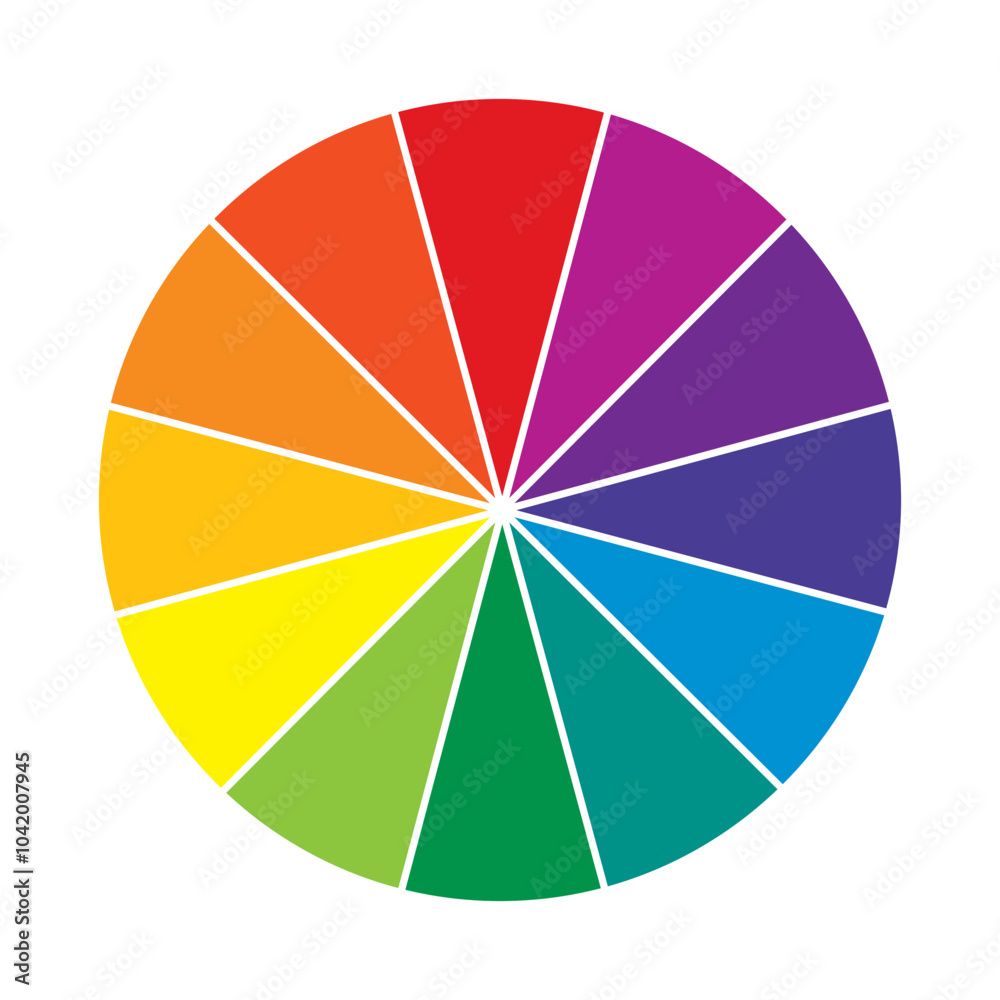 Color Wheel guide. RGB and CMYK colors palette. Stock Vector | Adobe Stock