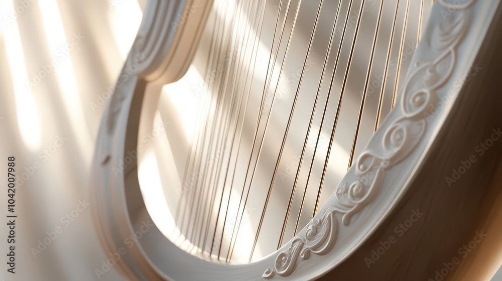 Curves of a Greek lyre bright light showing transitions between ...