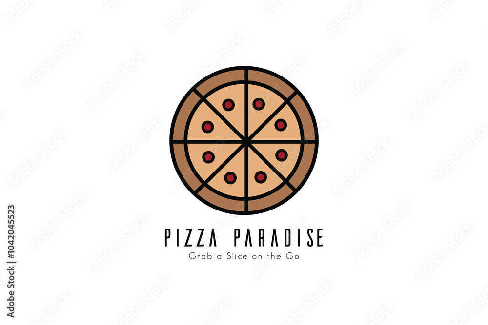 Minimalist Logo Design for Italian Restaurant – Pizza with Missing ...