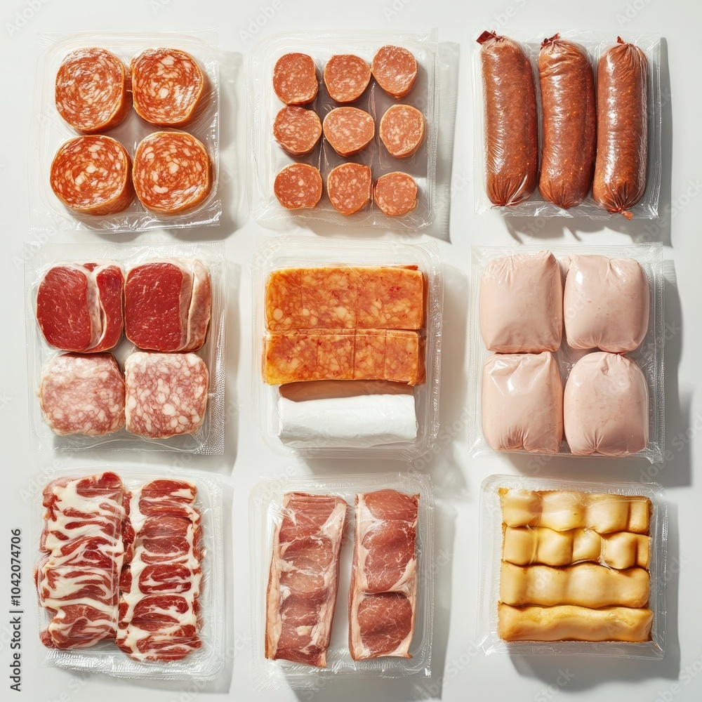 Packaged artificial meats in various shapes, sizes, and textures ...