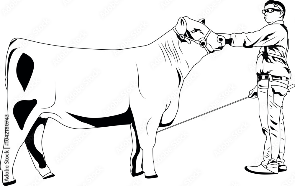 Cattle Show Vector File,Livestock Judging Vector, Farm Girl Boy Vector ...