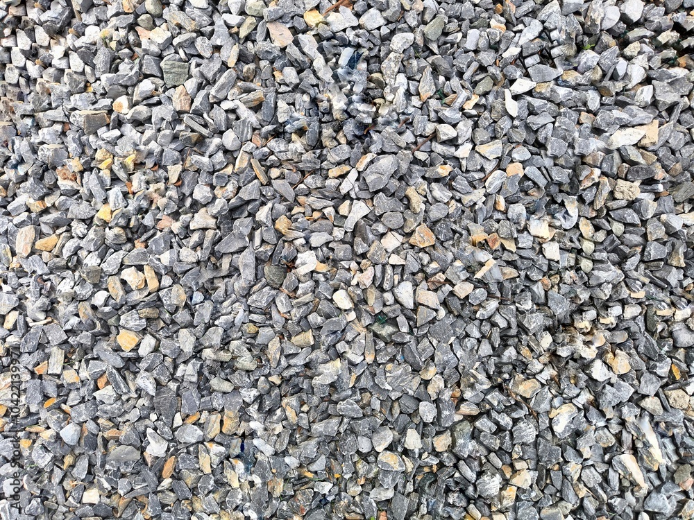 Road stone background, dark gravel pebbles stone texture seamless ...