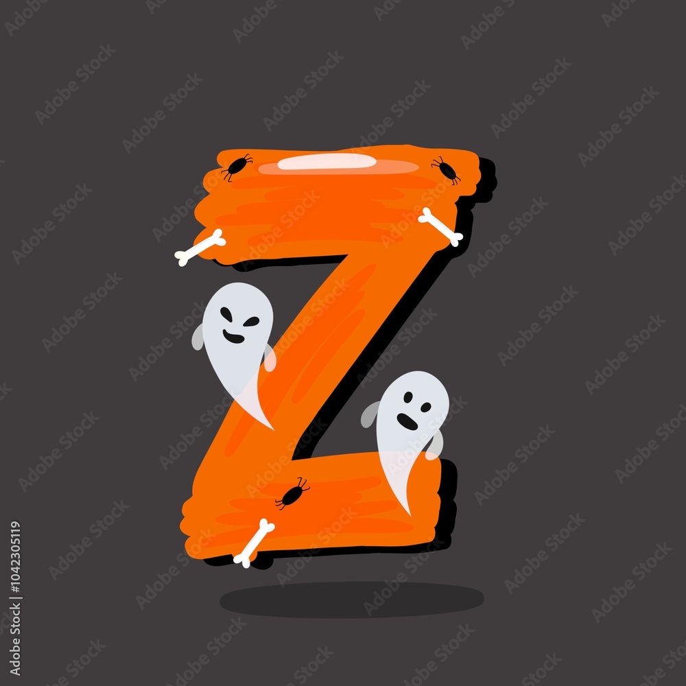 Cartoon Halloween font, evil type, funny scary typeface, spooky monster ...