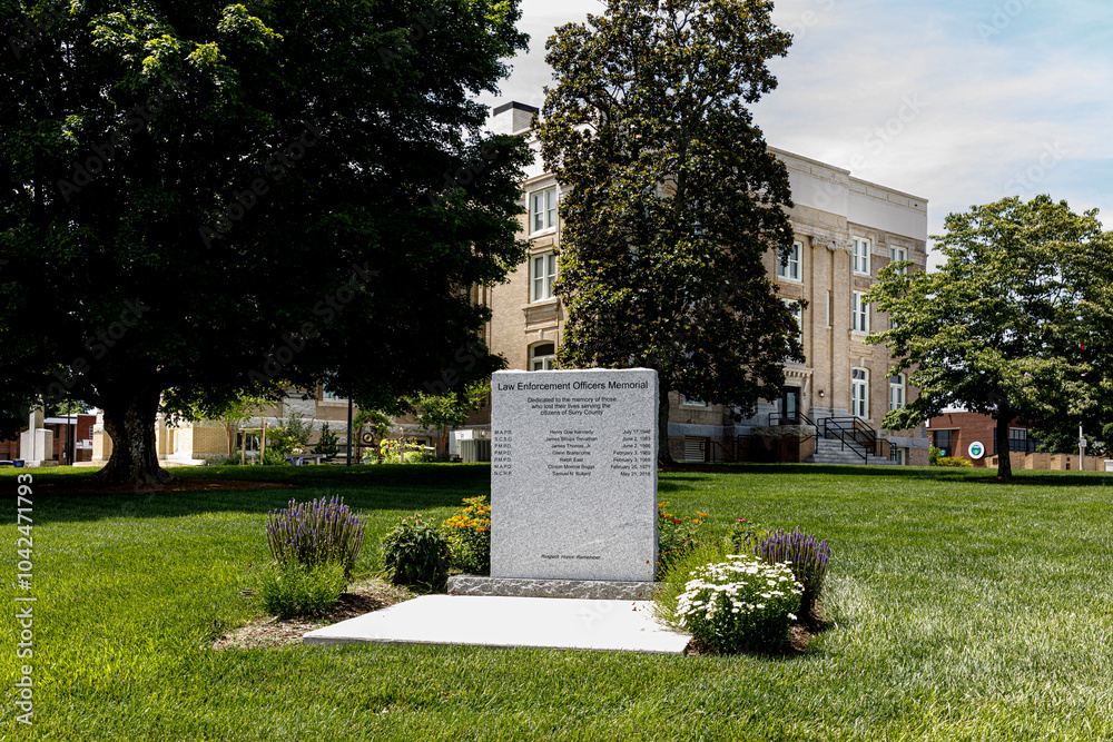 Dobson, NC, USA-June 1, 2024: The Surry County Courthouse was built in ...