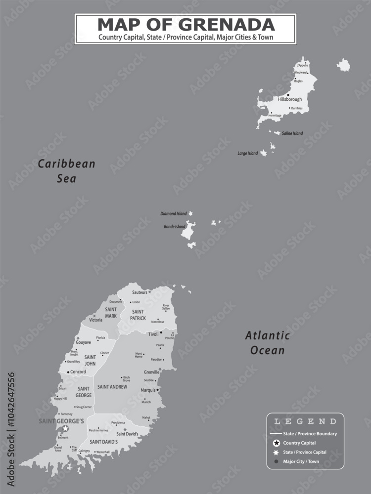 American Countries Geography Political map. Political map of country ...