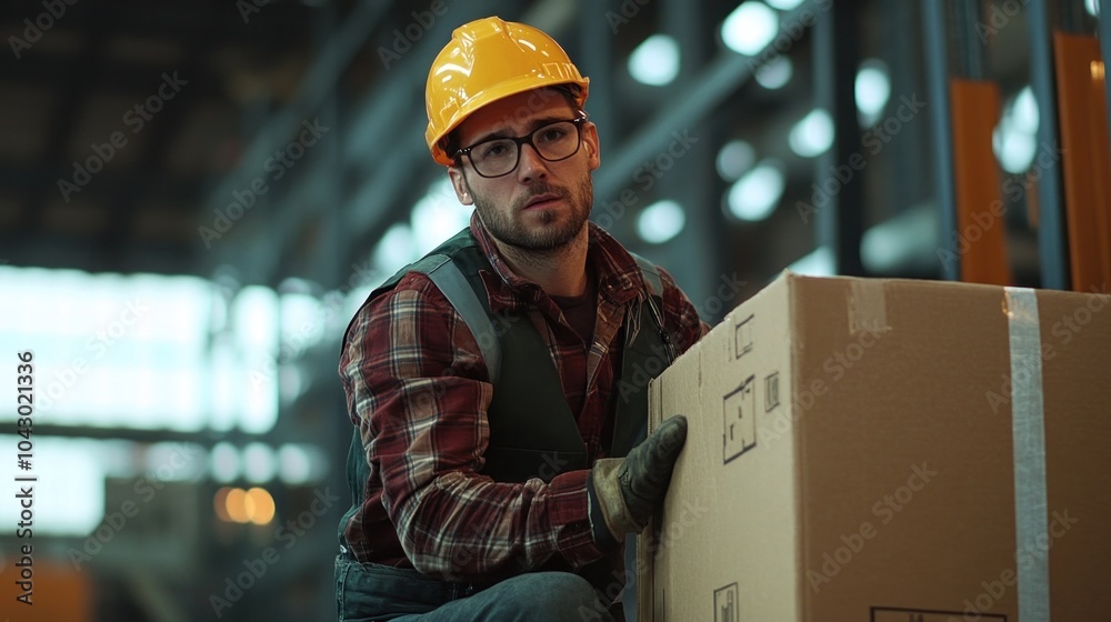 Dangers of manual lifting, showcasing the risks associated with ...