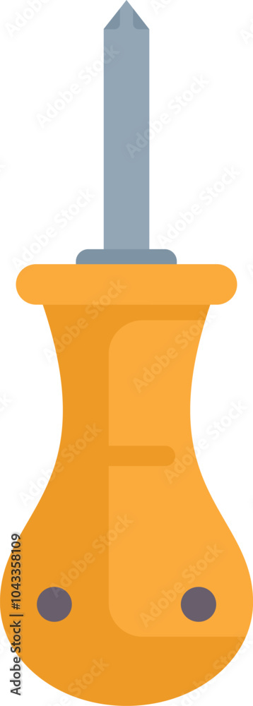 Awl with a sharp metal tip and a comfortable wooden handle for piercing ...