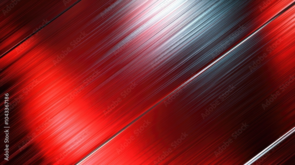 Red brushed metal technology background with polished brushed texture ...