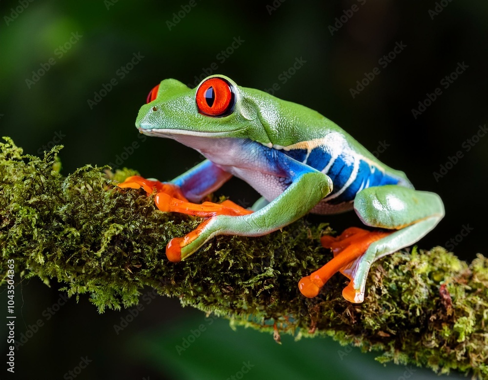 Agalychnis callidryas, known as the red-eyed tree frog, is an arboreal ...