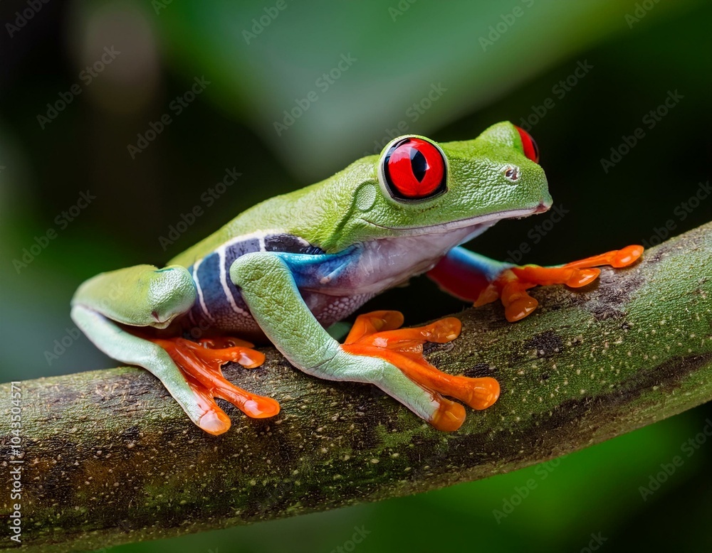 Agalychnis callidryas, known as the red-eyed tree frog, is an arboreal ...