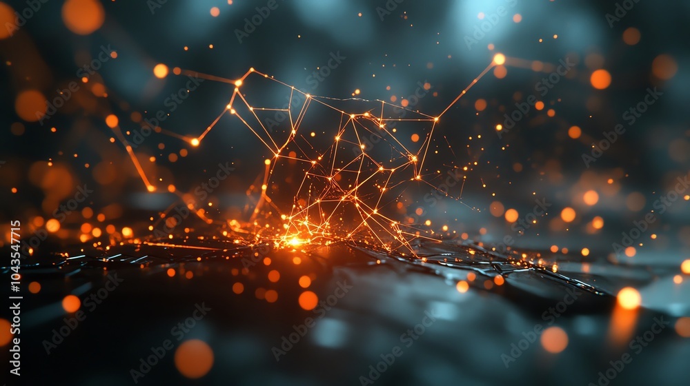 Digital web of connections with bright Error text, broken lines and ... Digital web of connections with bright Error text, broken lines and ...