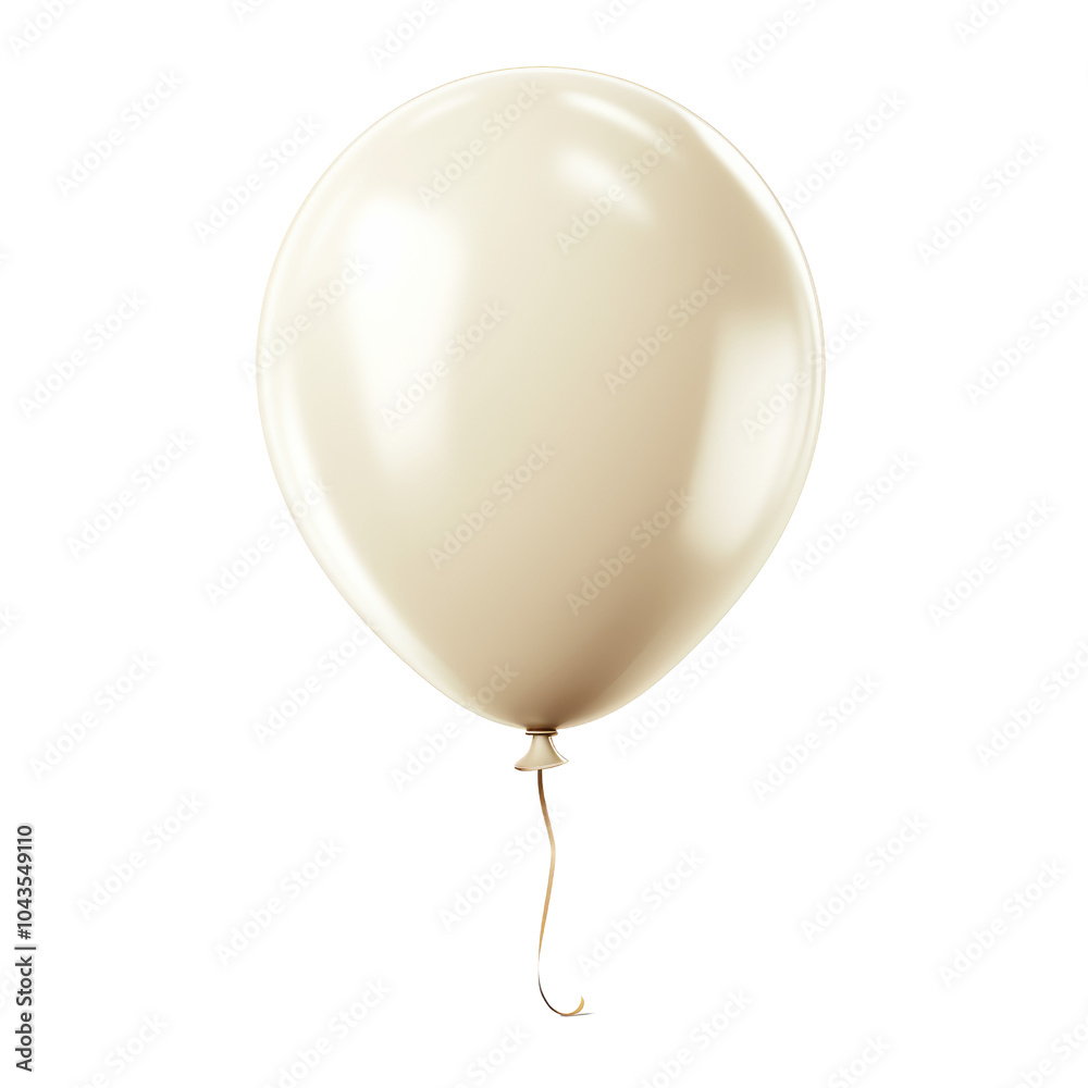 white beige balloon isolated on transparent background cutout Stock ...
