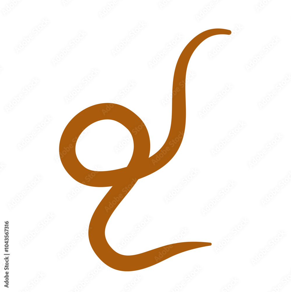 Parasite Worms intestinal Stock Vector | Adobe Stock