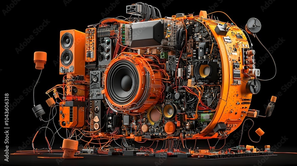 Detailed cross section showcasing the intricate layers and components ...