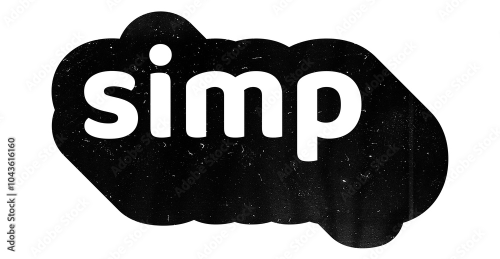 simp gen z alpha slang bold typography Stock Illustration | Adobe Stock