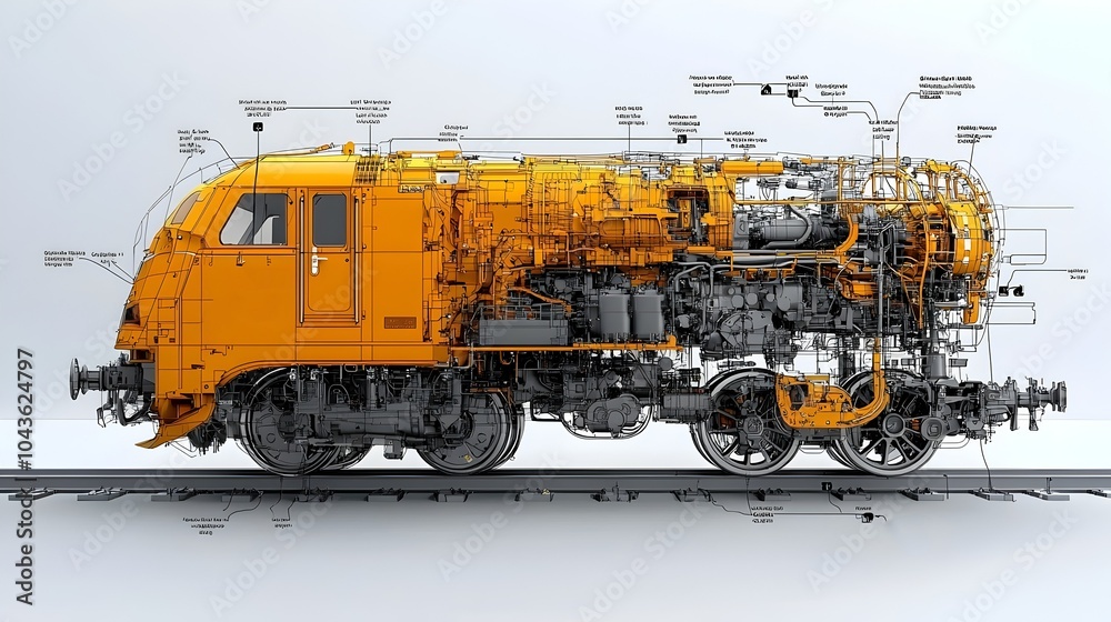 Detailed cross section showcasing the inner workings and components of ...