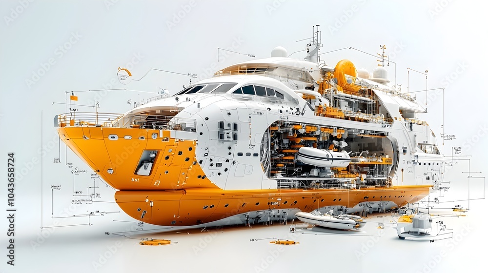 Detailed Cut Through Diagram Showcasing the Interior Layout and Key ...