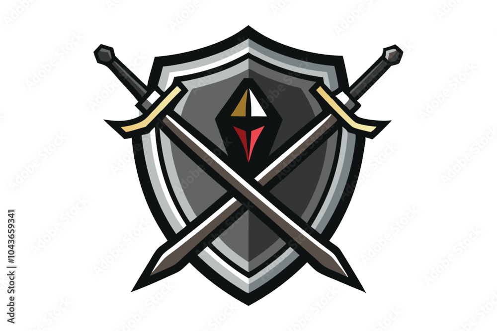 Sword Shield Gaming Mascot Logo Vector – Fierce Warrior Avatar for Powerful Esports and YouTube ...