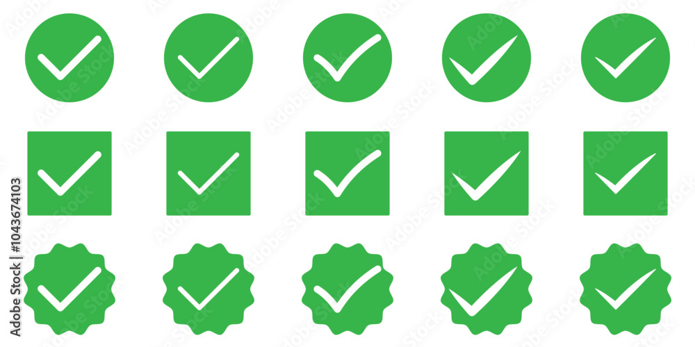 Green check mark icon. Check mark vector icon. Checkmark Illustration ...