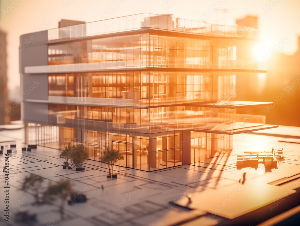 Design in architectural bure Volumetric project of house Layout of a ...