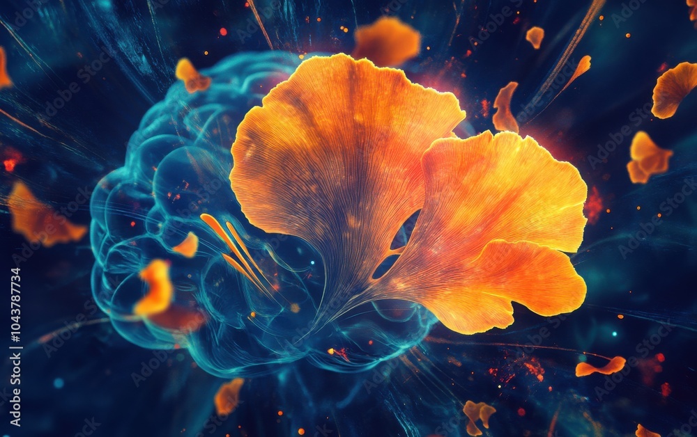 Create a modern poster promoting a brain-boosting supplement blend ...