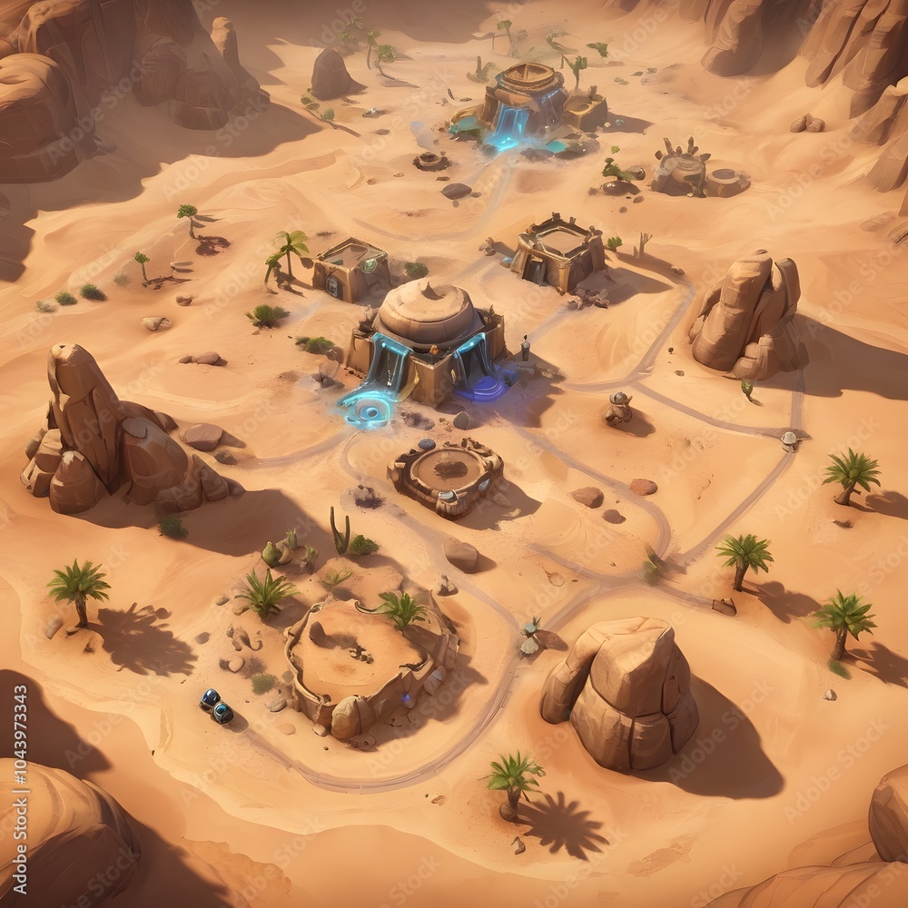DnD Battlemap Sahara Desert Base Map: Detailed battle map set in the ... DnD Battlemap Sahara Desert Base Map: Detailed battle map set in the ...