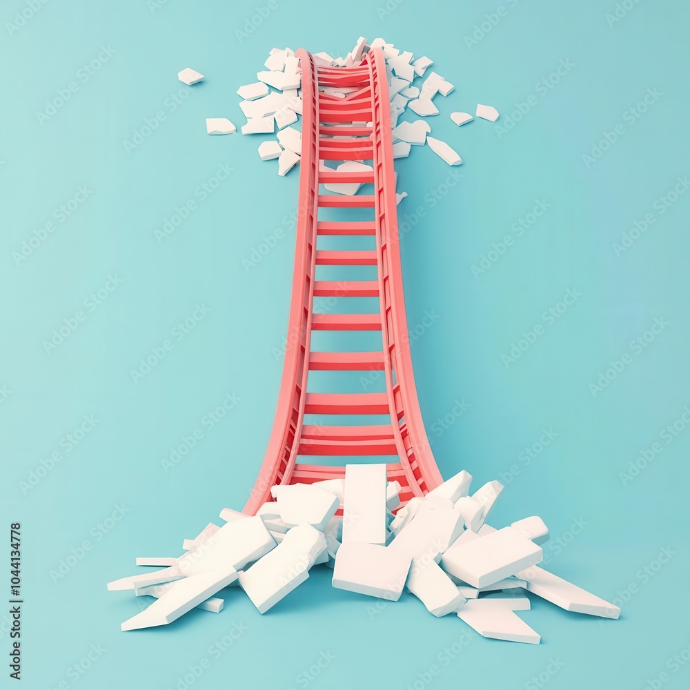 Graph lines turning into a literal roller coaster ride, with the track ...