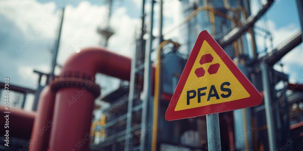 Warning sign indicating the presence of pfas understanding ...