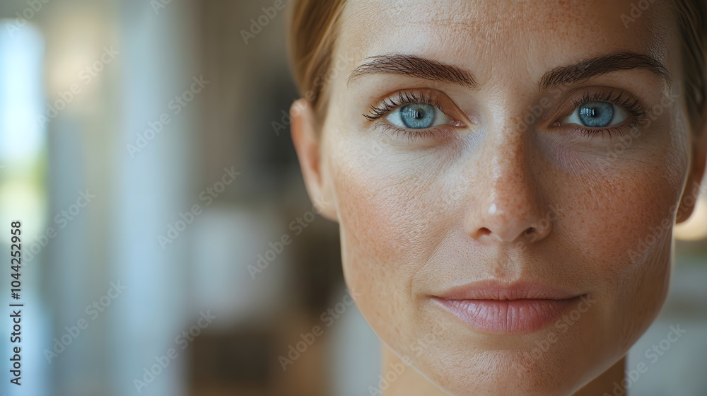 Split-screen image showing the effects of non-surgical skin aging ...