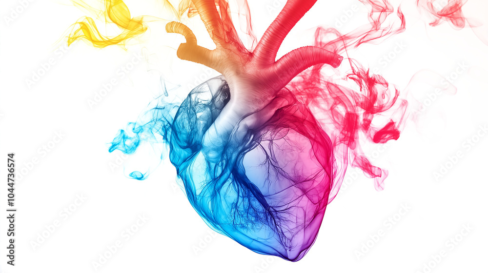 Atrial fibrillation isolated on a transparent background Stock ...