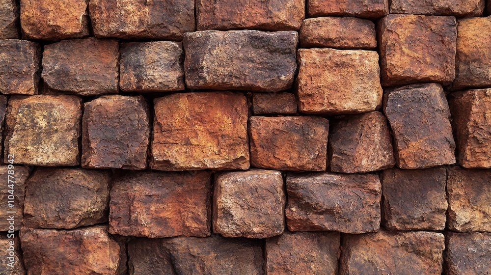 2410 92.Detailed shot of a red brick wall from an ancient structure ...
