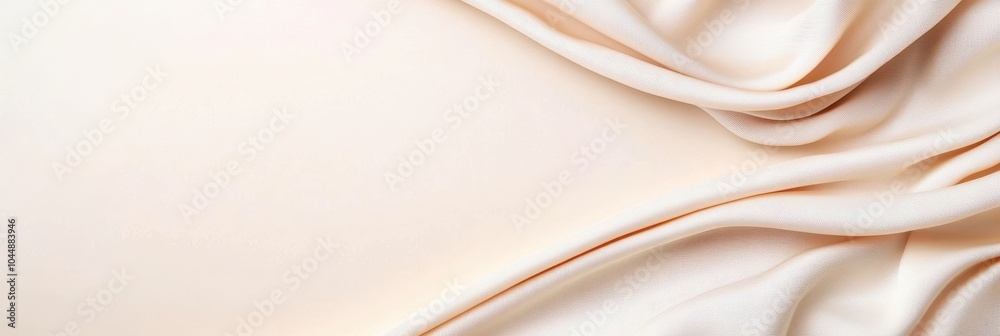 Foto de Stock Elegant Draped Fabric, Soft, Creamy White Satin Texture ...